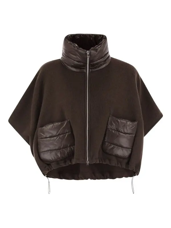 Herno Wool And Nylon Down Jacket - Brown