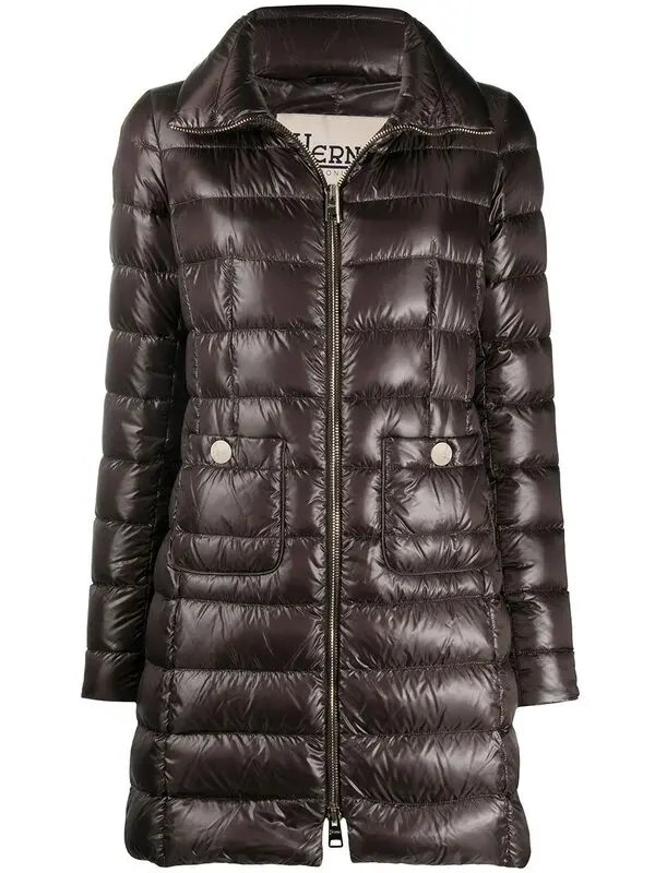 Herno Midi Down Jacket - Brown