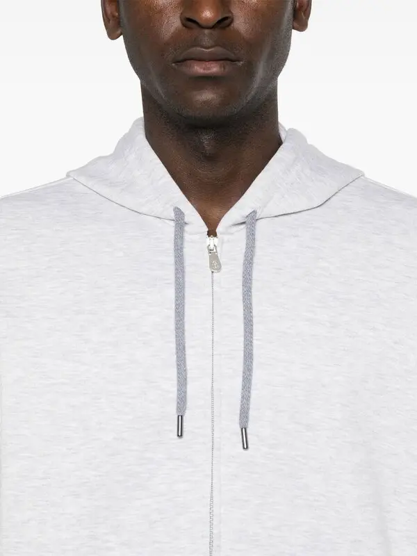 Brunello Cucinelli Cotton Blend Hoodie - Grey