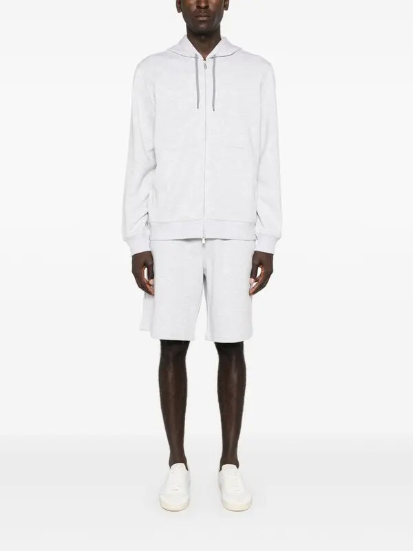 Brunello Cucinelli Cotton Blend Hoodie - Grey