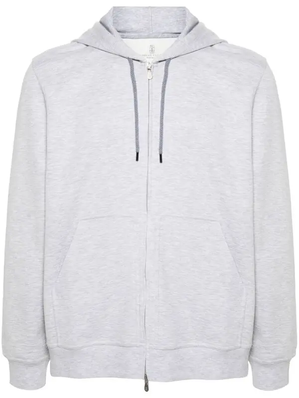 Brunello Cucinelli Cotton Blend Hoodie - Grey
