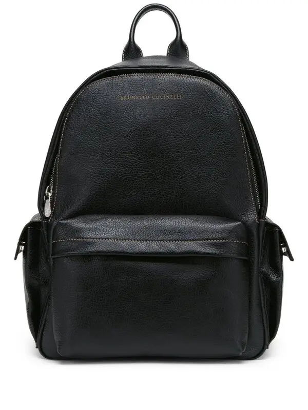 Brunello Cucinelli Leather Backpack - Black