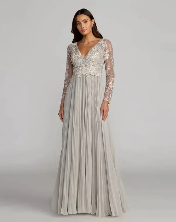 Mac Duggal Embroidered A-line Gown