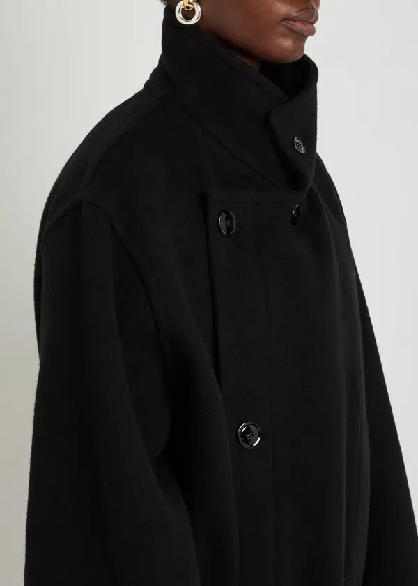 LEMAIRE High-neck Belted Wool Coat