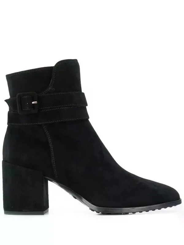 TOD'S Goat Skin Buckle Detail Ankle Boots