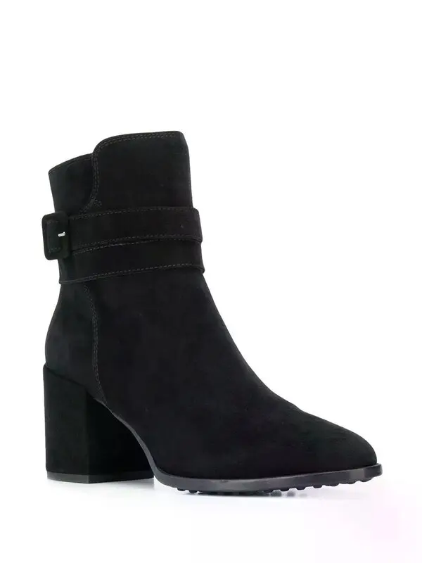 TOD'S Goat Skin Buckle Detail Ankle Boots