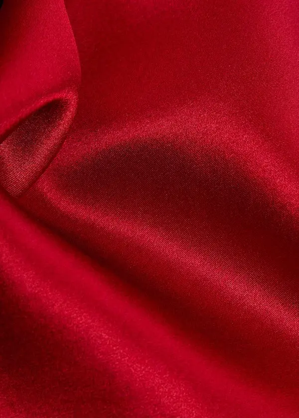 REFORMATION Halterneck Silk Maxi Dress - Red