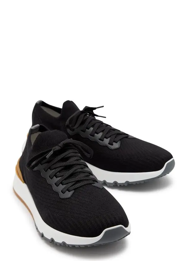 Brunello Cucinelli Knit Sneakers - Black