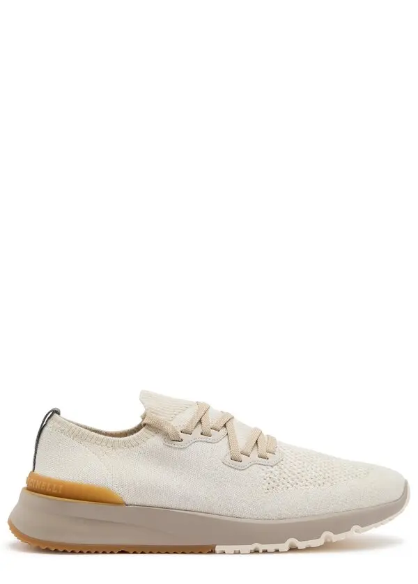 Brunello Cucinelli Knit Sneakers - Cream