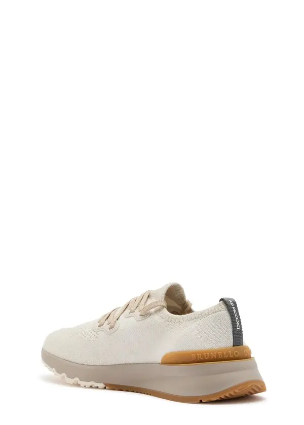 Brunello Cucinelli Knit Sneakers - Cream