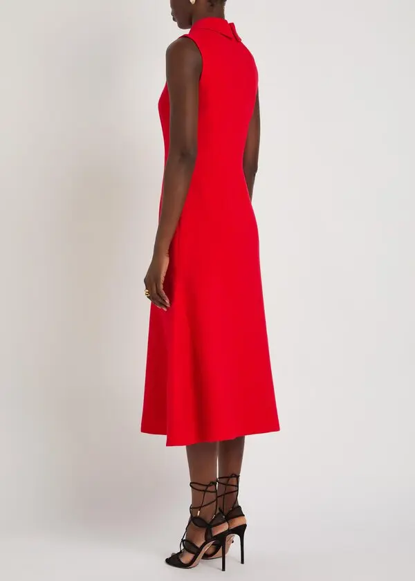 EMILIA WICKSTEAD Leontine Wool-crepe Midi Dress