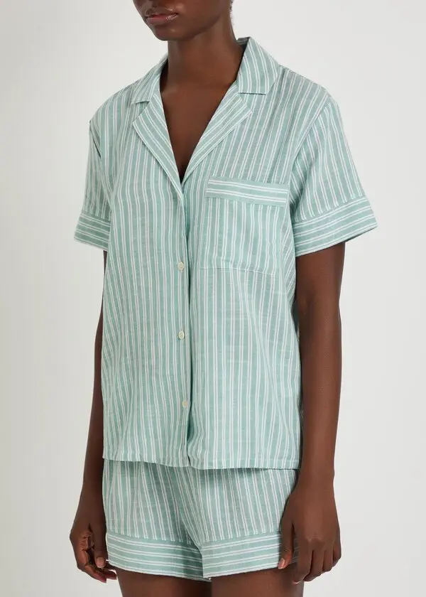 Eberjey Nautico Shortie Woven Pyjama Set