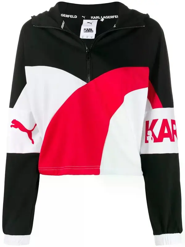 PUMA X Karl Lagerfeld Colour Block Hoodie - White