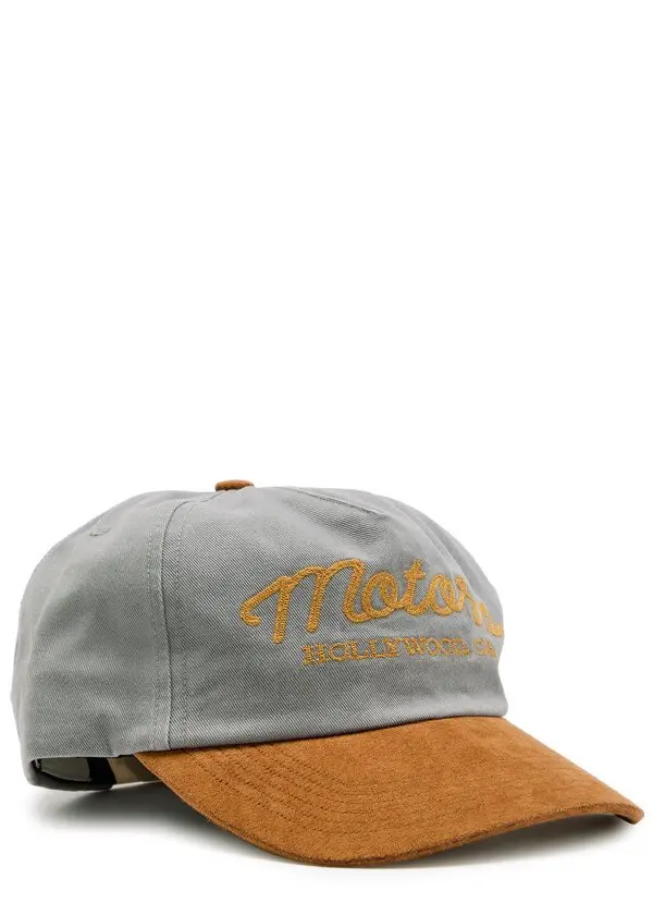 CHERRY LOS ANGELES 5 Panel Embroidered Cotton Cap - Charcoal