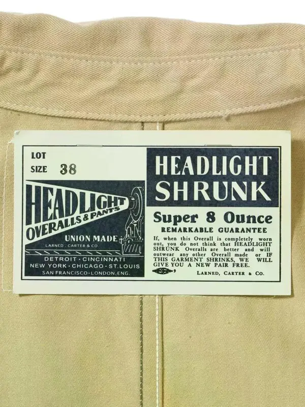 SUGAR CANE JEANS Headlight Herringbone-weave Cotton Overshirt