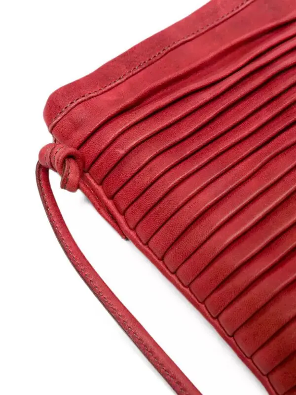 SOMMET Paloma Rows Pleated Leather Shoulder Bag