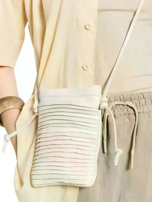 SOMMET Paloma Rows Pleated Leather Shoulder Bag