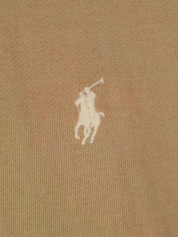 Polo Ralph Lauren Embroidered Logo Drawstring Hoodie - Brown