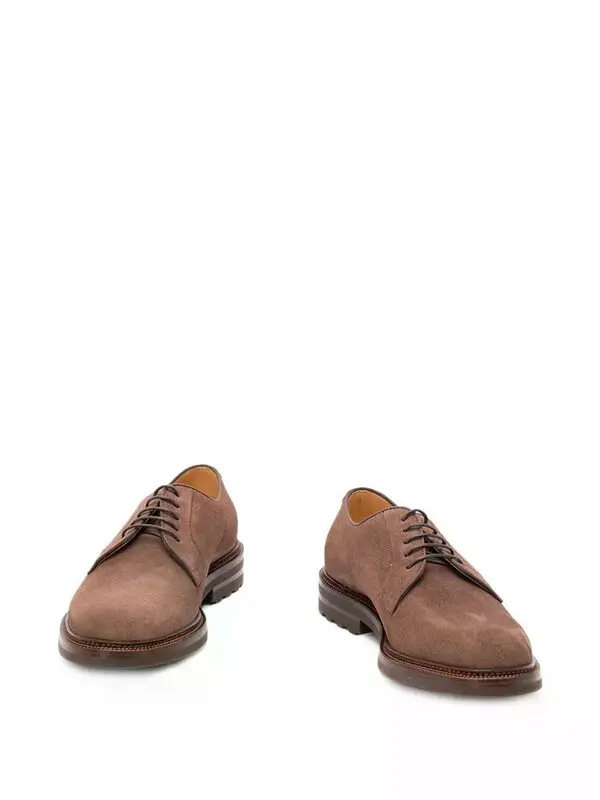 Brunello Cucinelli Suede Derby Shoes - Brown