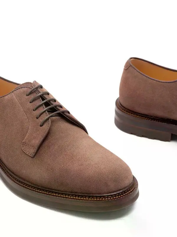 Brunello Cucinelli Suede Derby Shoes - Brown