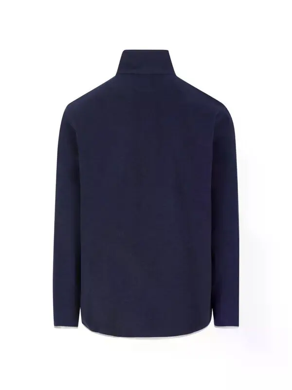 Brunello Cucinelli Quarter-zip Sweater With Embroidered Logo