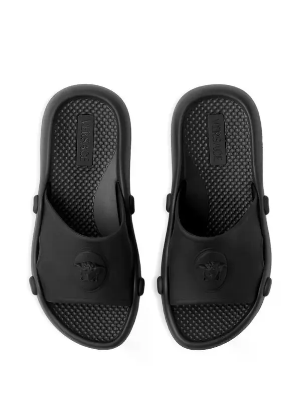 Versace Nettuno Rubber Slides With Medusa Cameo
