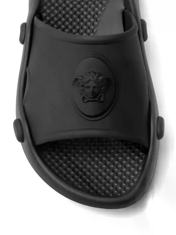 Versace Nettuno Rubber Slides With Medusa Cameo