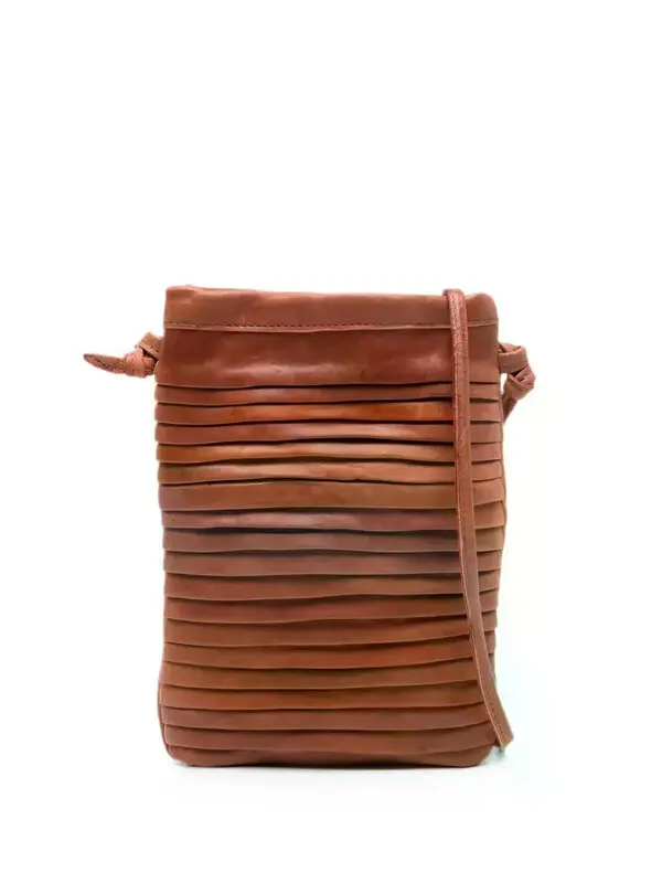 SOMMET Paloma Rows Pleated Leather Shoulder Bag
