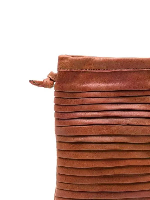 SOMMET Paloma Rows Pleated Leather Shoulder Bag