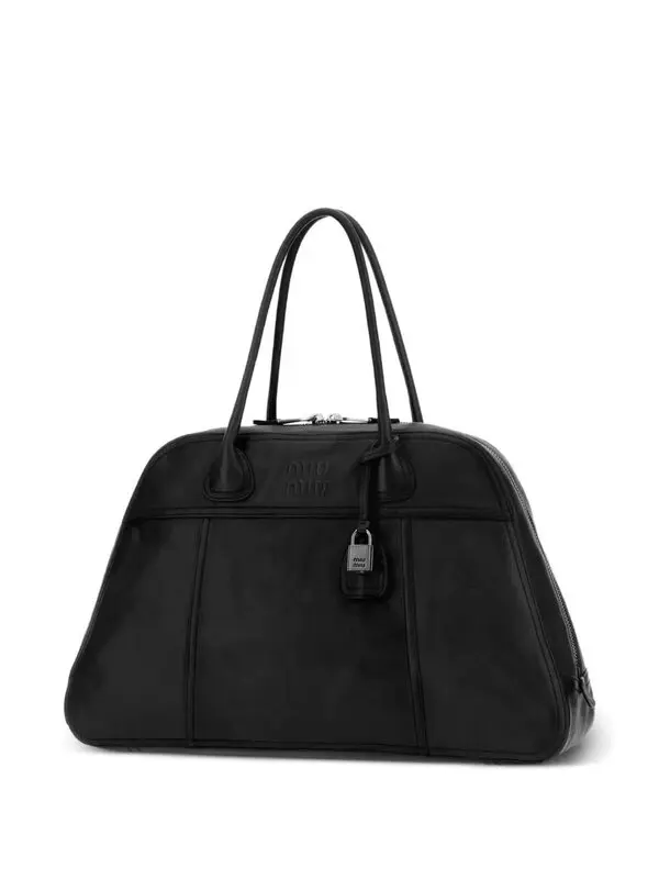 Miu Miu Vivant Leather Tote Bag - Black