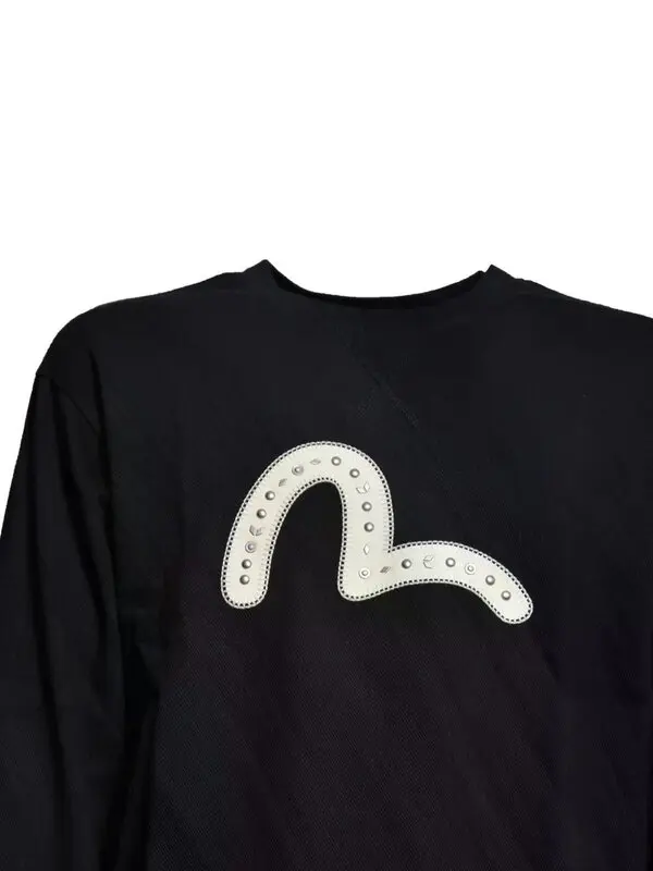 EVISU Seagull Patch Stud Embellished Sweater