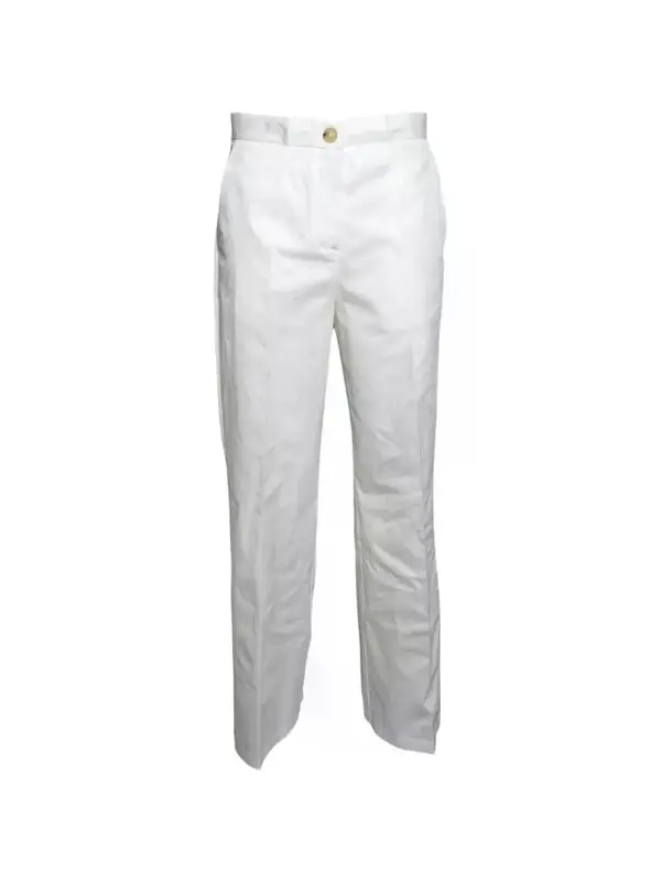 SOLOTRE Pressed-crease Straight-leg Trousers