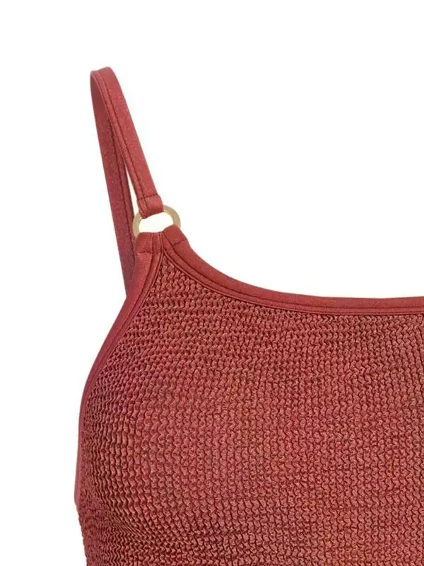 Hunza G Clara One-shoulder Swimsuit - Red