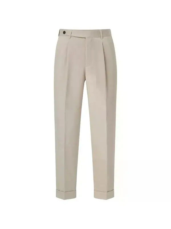 PT TORINO Pleated Turn-up Trousers