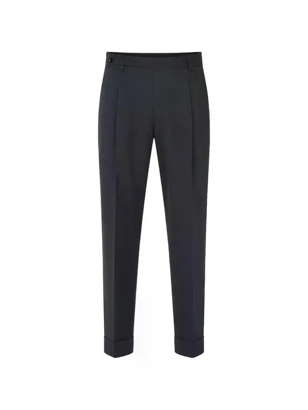 PT TORINO Pleated Turn-up Trousers - Grey