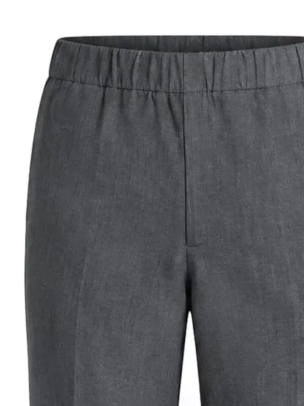 LARDINI Elasticated-waistband Pressed-crease Trousers