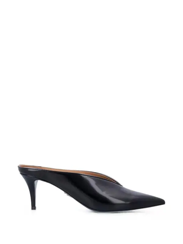 Stella McCartney Pointed-toe V-cut Mules - Black