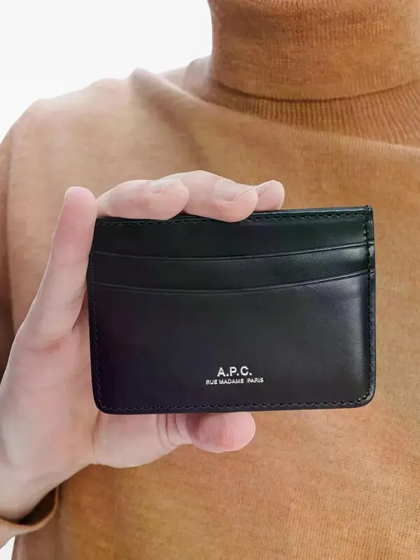 A.p.c. Andre Leather Cardholder - Black