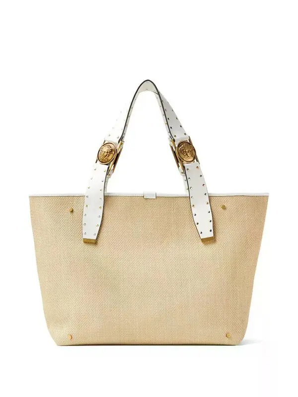 Versace Rivière Large Raffia Tote