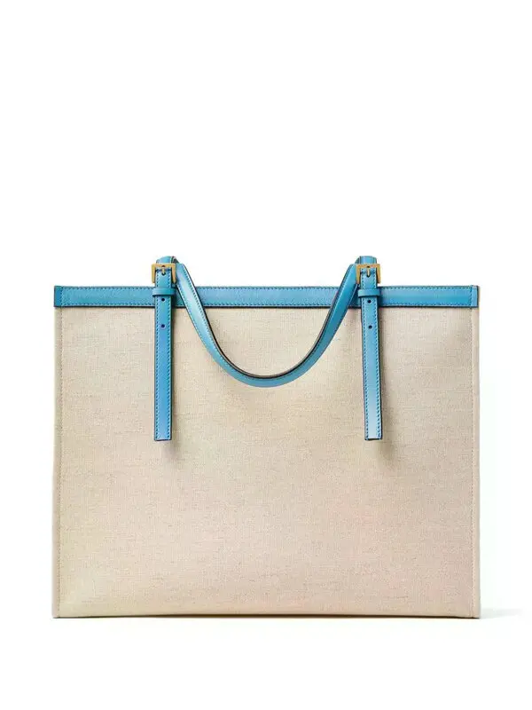 Versace Rivière Large Canvas Tote Bag - Neutrals