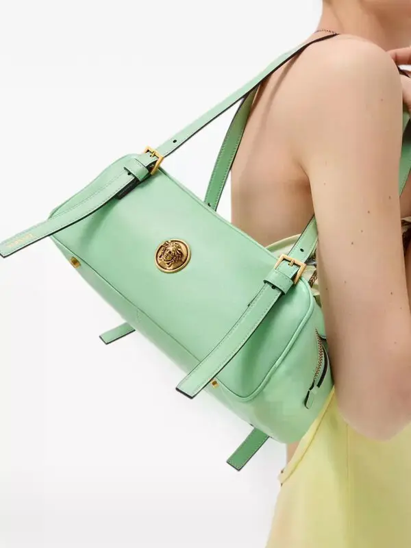 Versace Emblème Nappa Bowling Bag - Green