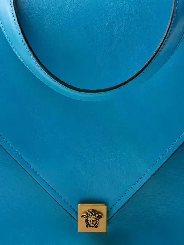 Versace Severine Leather Shoulder Bag - Blue