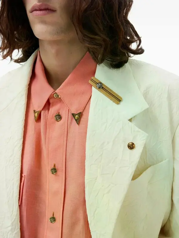 Versace Wool Creased Blazer