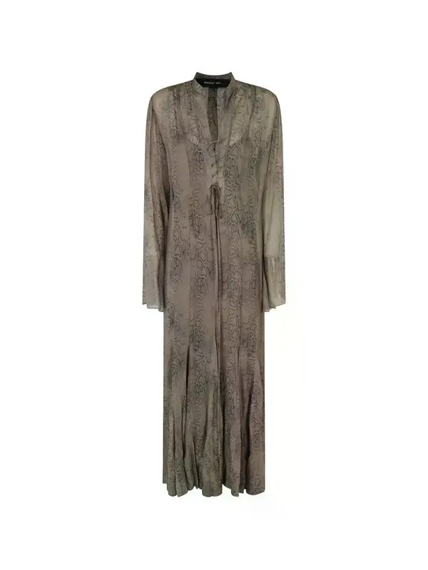 Federica Tosi Python Print Georgette Dress