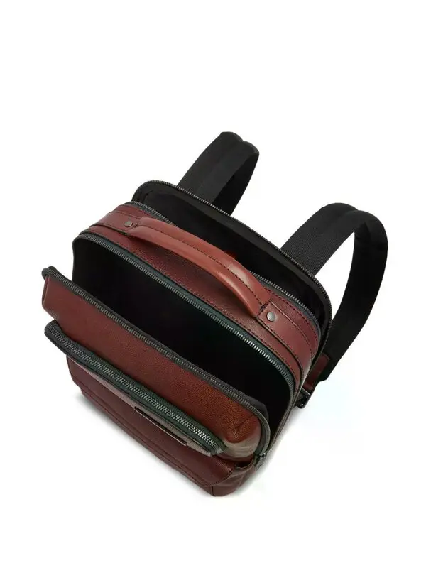 THE BRIDGE Leather Zip-pocket Backpack