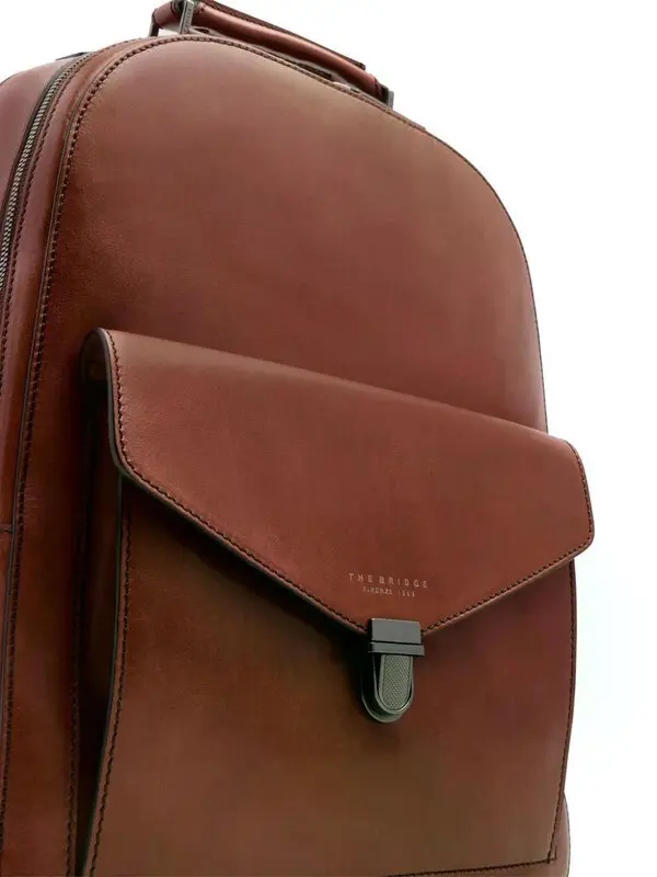 THE BRIDGE 1980 Leather Double-zip Backpack