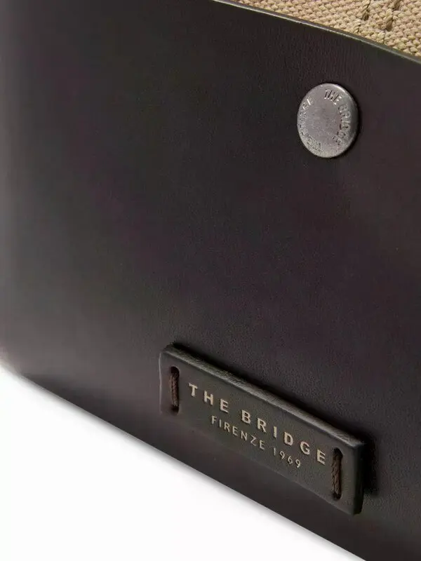THE BRIDGE Leather-panelled Canvas Wash Bag