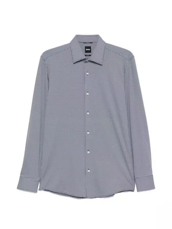 BOSS Geometric-print Long-sleeve Shirt