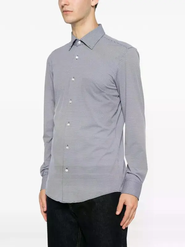 BOSS Geometric-print Long-sleeve Shirt