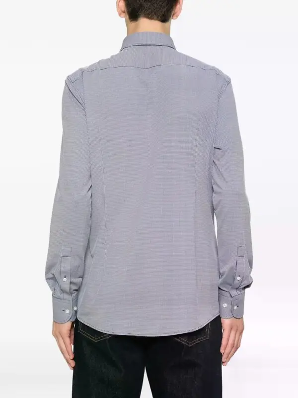 BOSS Geometric-print Long-sleeve Shirt